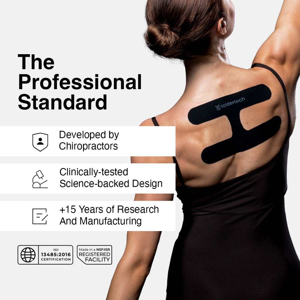 Spidertech Pro Postural - Pre-cut Kinesiology Tape for the Upper Back